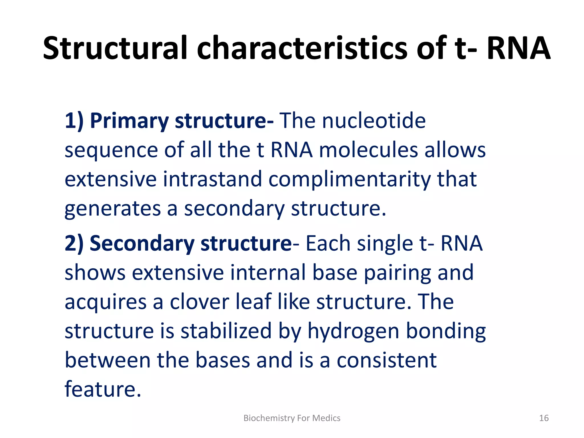 RNA- Structure, Types and Functions | PPTX