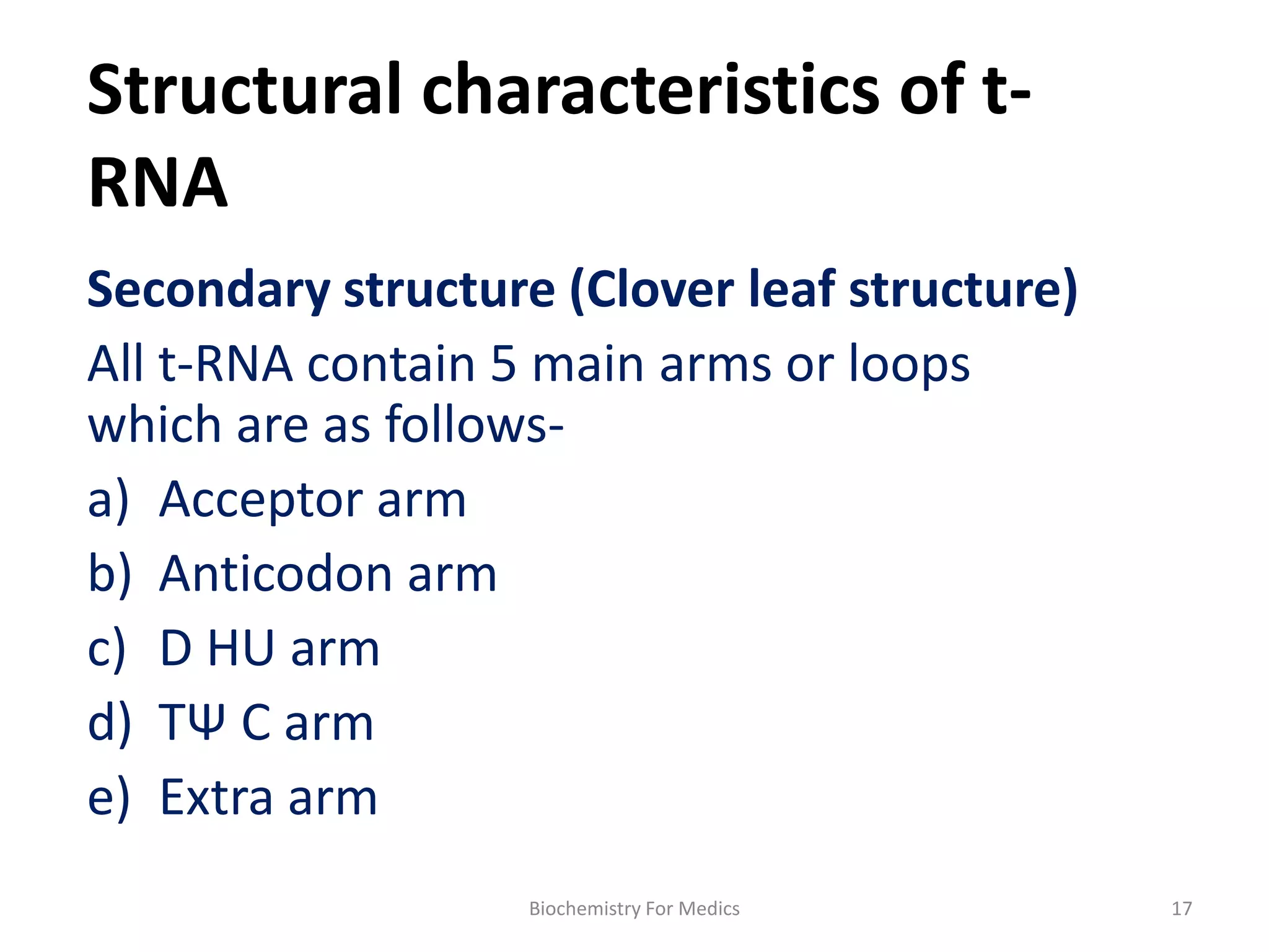 RNA- Structure, Types and Functions | PPTX