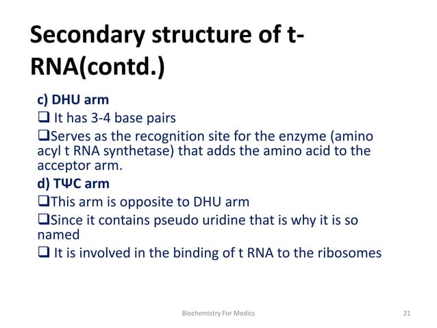 RNA- Structure, Types and Functions | PPTX
