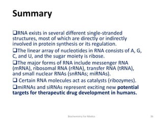 Structure Of Mrna Trna And Rrna