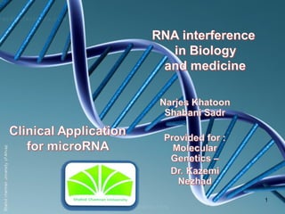 RNA interference in Biology and medicine | PPT