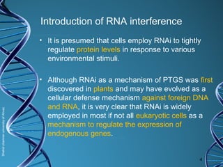 RNA interference in Biology and medicine | PPT