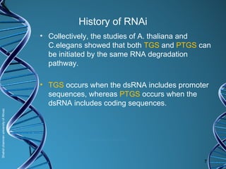 RNA interference in Biology and medicine | PPT