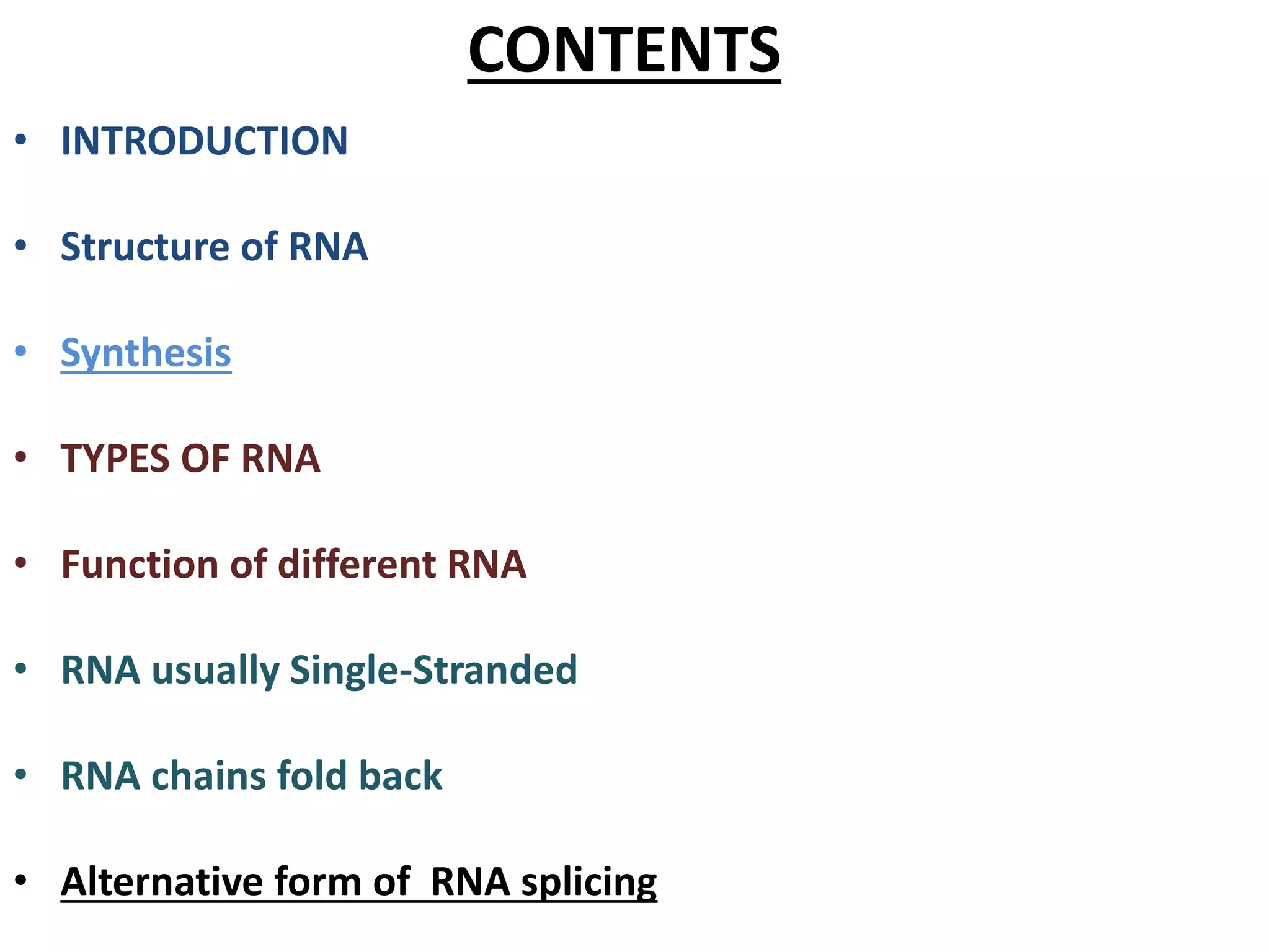 MOLECULAR ORGANIZATION OF EKARYOTIC RNA | PPTX