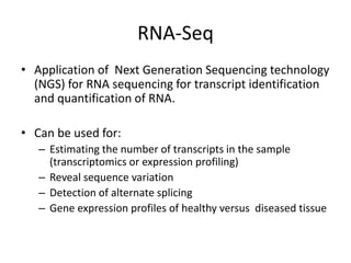 RNASeq - Analysis Pipeline for Differential Expression | PPTX