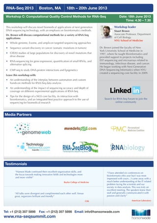 RNA-Seq 2013 Brochure | PDF