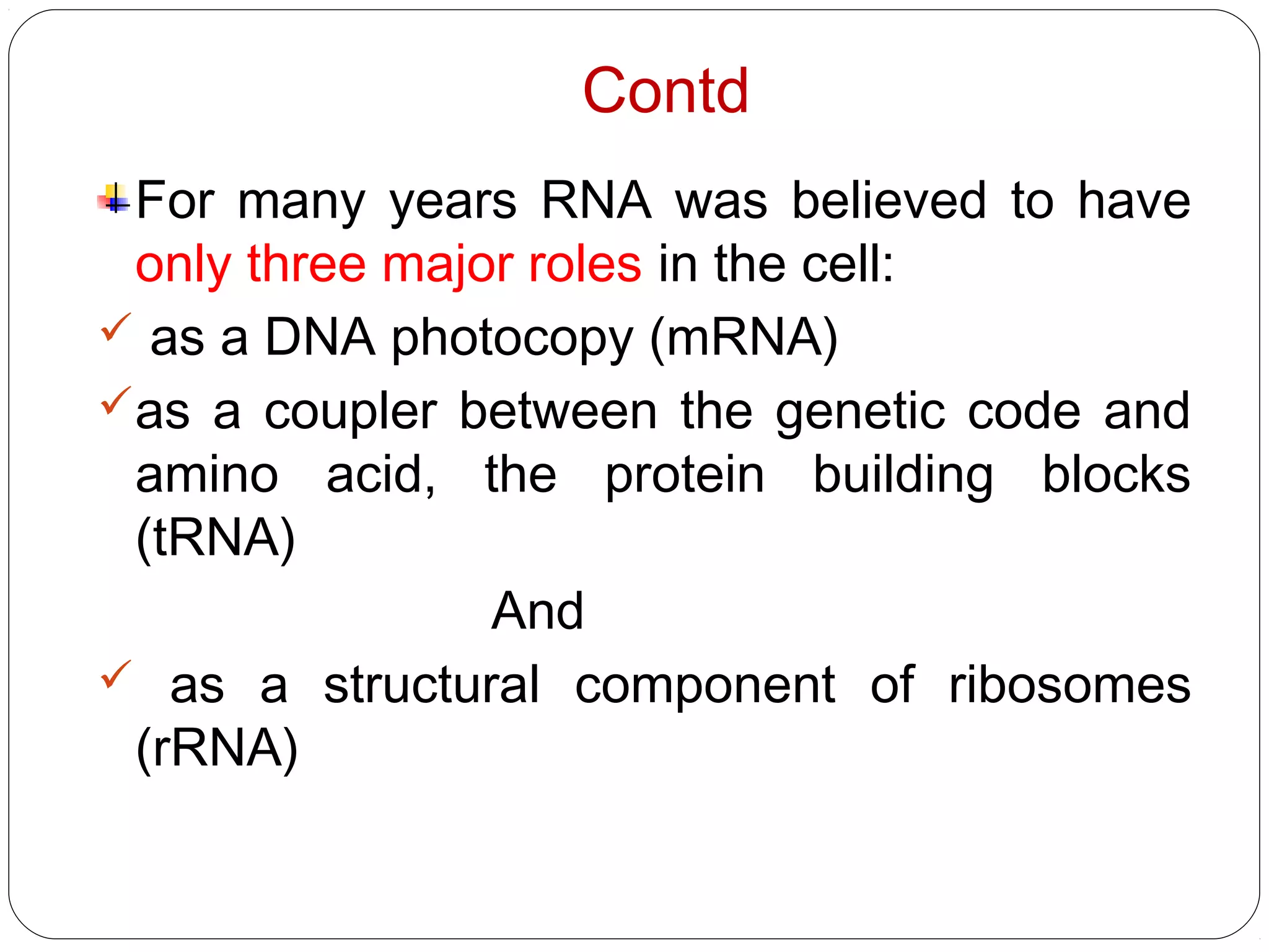 Rna and cell cycle | PPT
