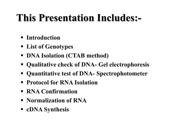 RNA, DNA Isolation and cDNA synthesis.pptx