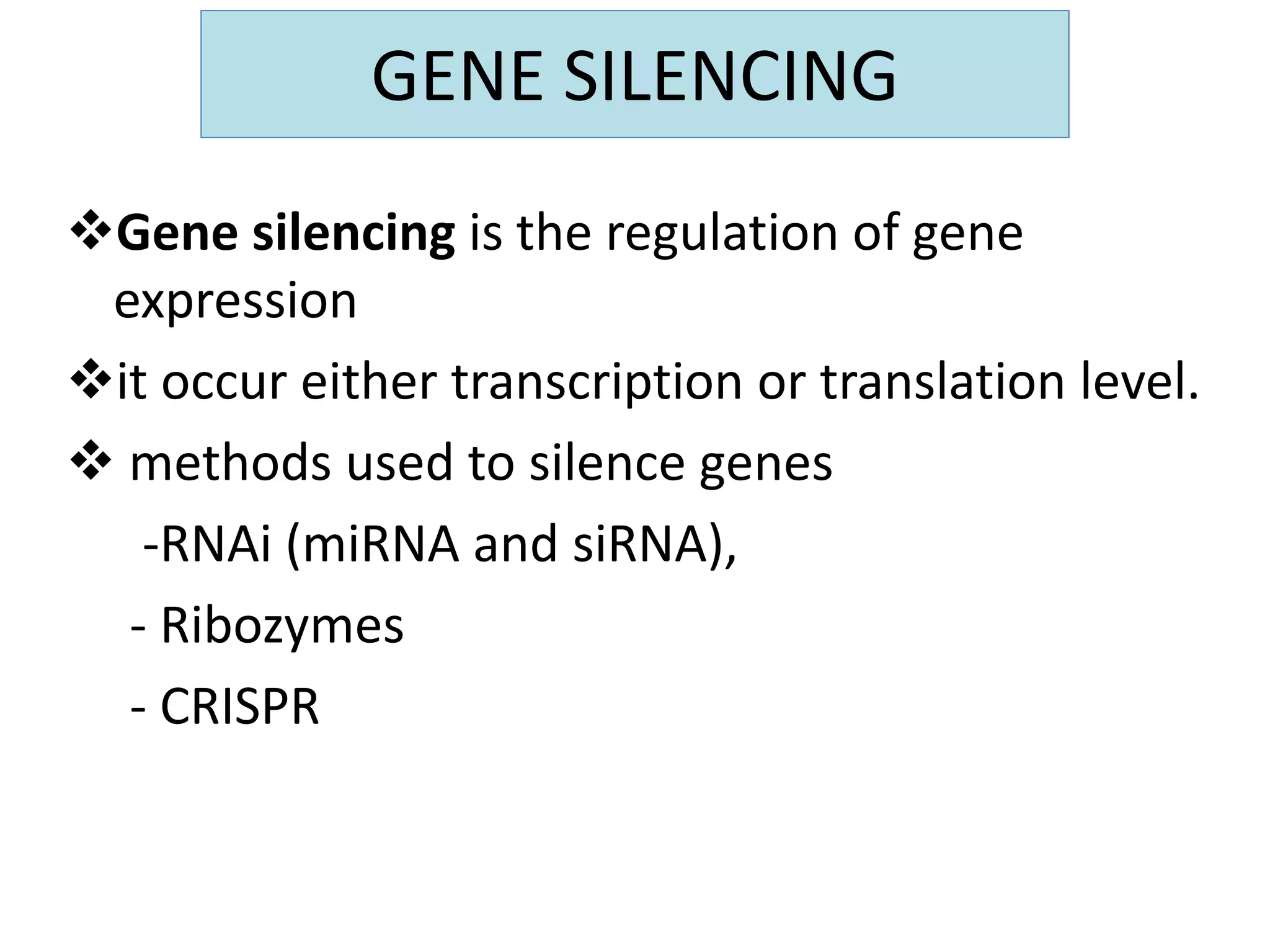 Gene silencing and editing in plant PPT | PPTX