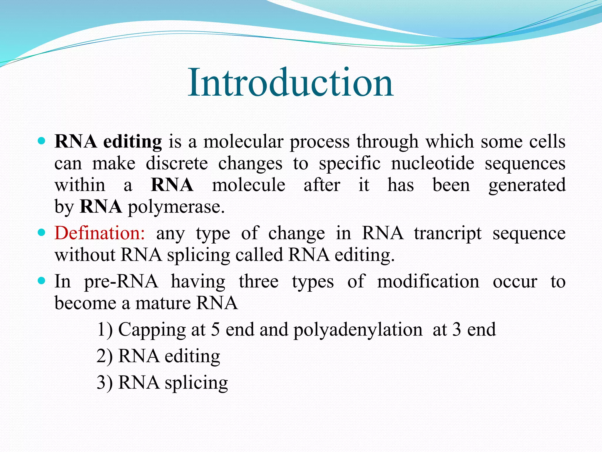 RNA editing | PPTX