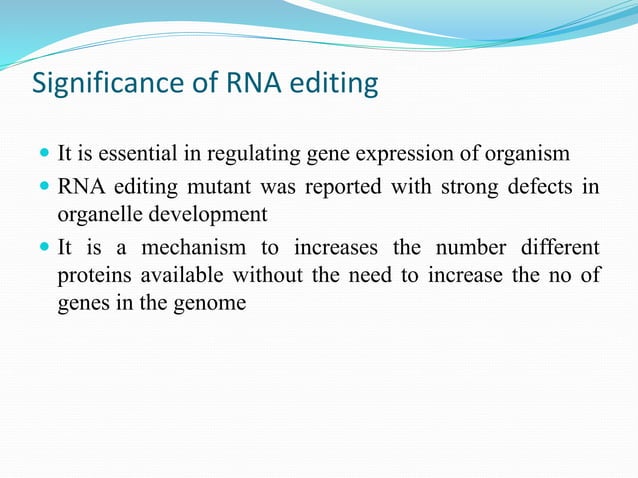 RNA editing | PPT