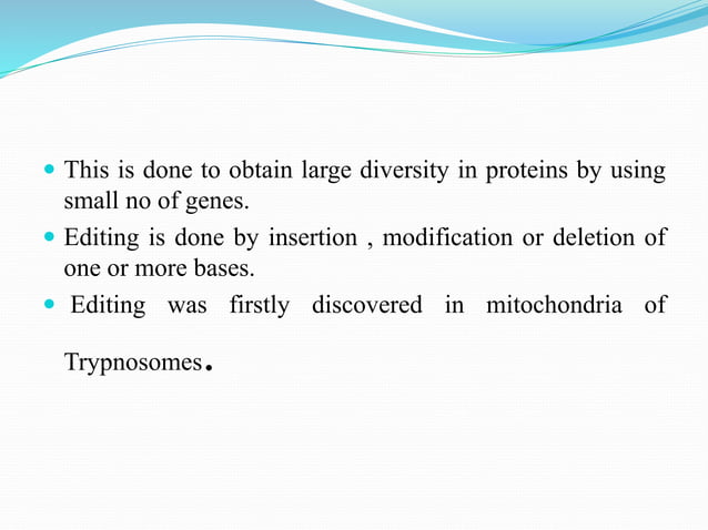 RNA editing | PPTX | Programming Languages | Computing