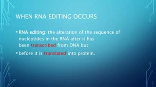 RNA Editing. | PPTX