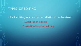 RNA Editing. | PPTX