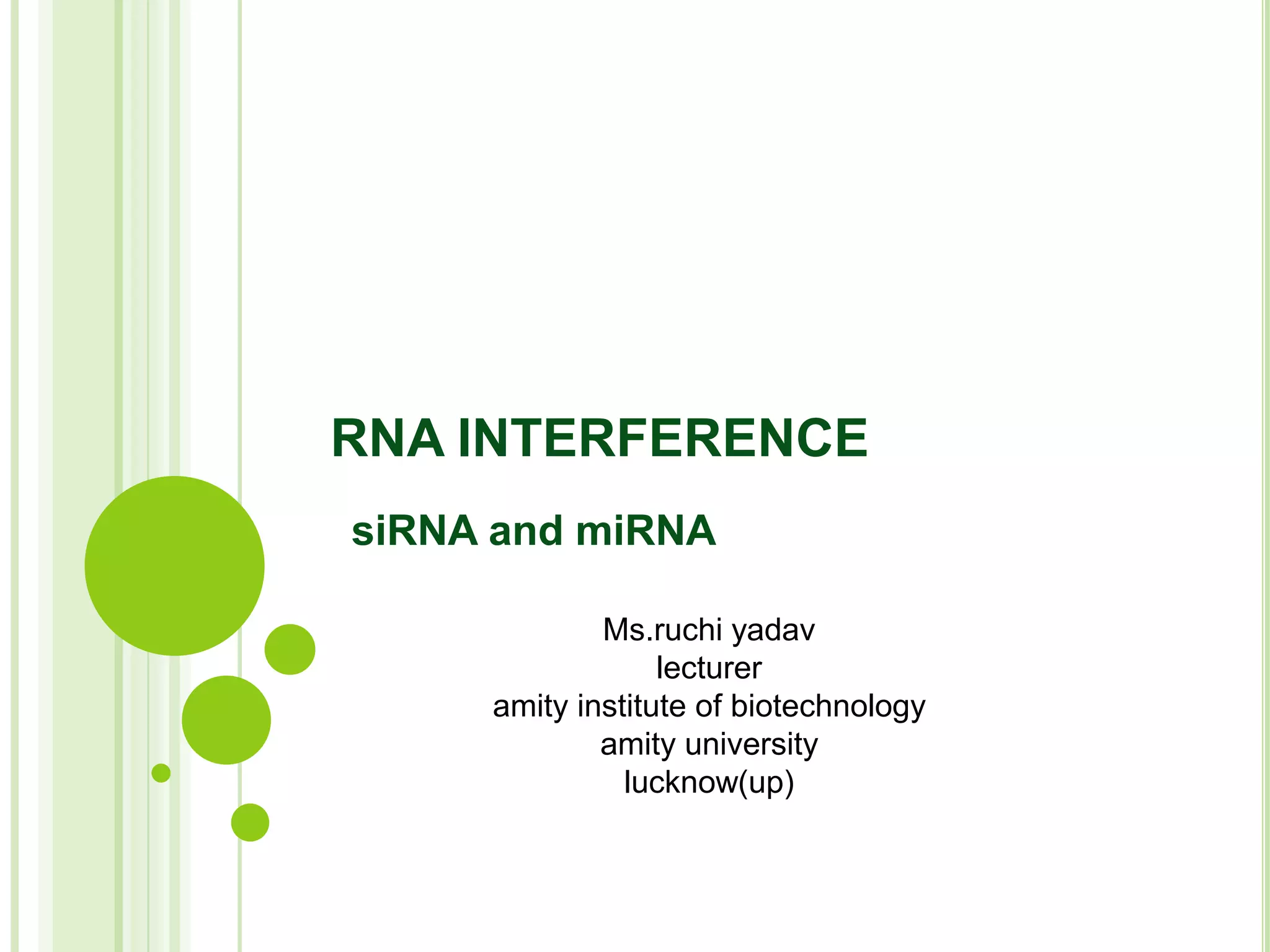 RNA interference | PPTX