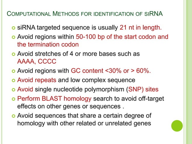 RNA interference | PPTX | Programming Languages | Computing