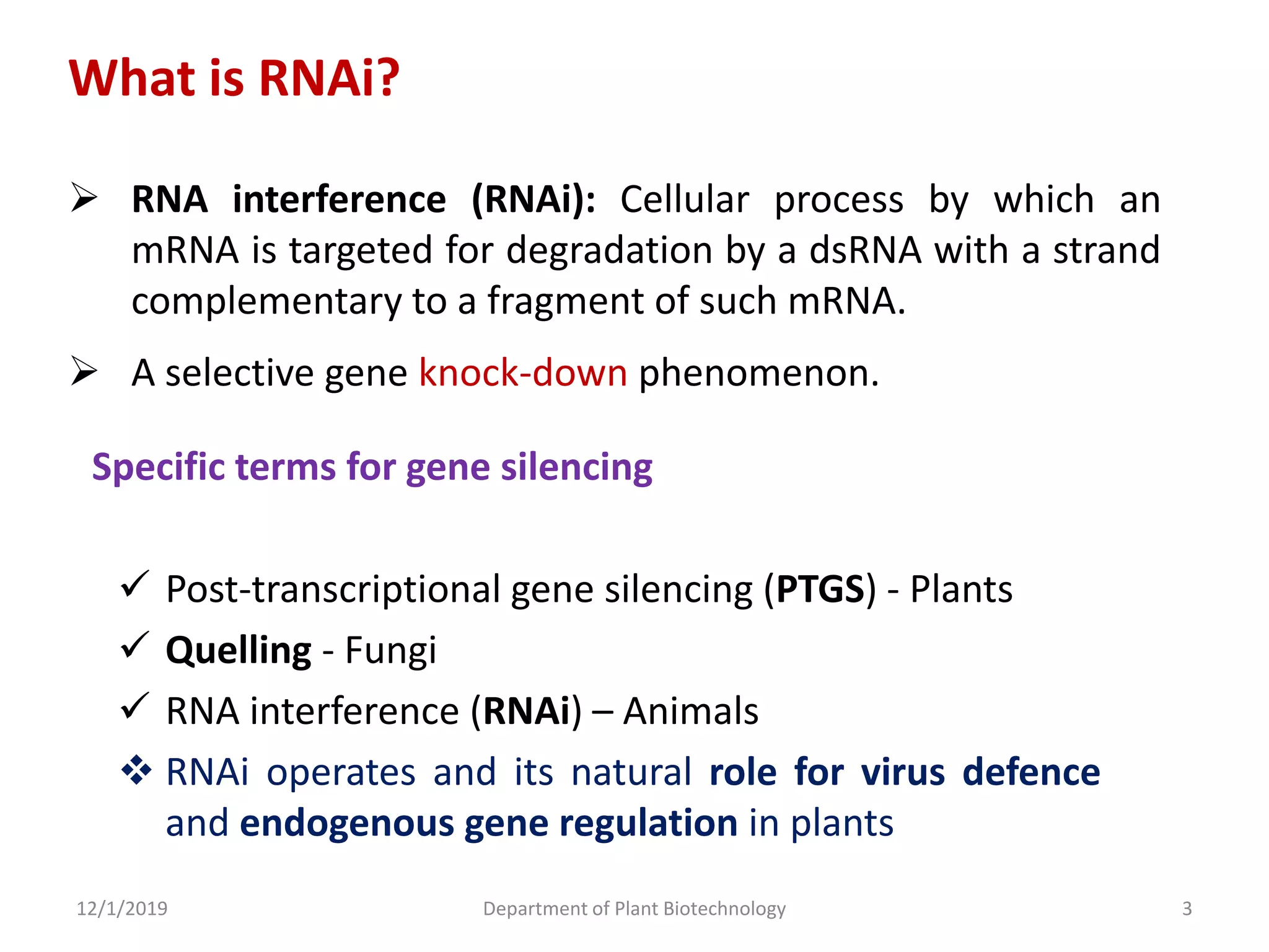 RNA Interference (RNAi) | PPTX