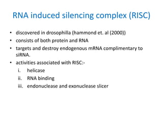 RNAi (RNA interference/ Gene Silencing) and its importance | PPT