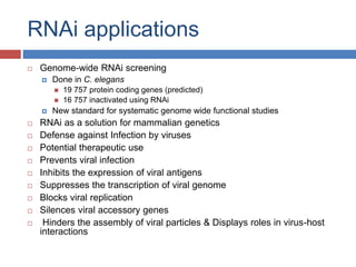 RNA interference (RNAi) | PPSX