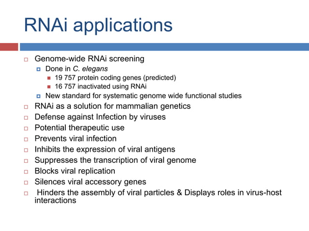 RNA interference (RNAi) | PPSX | Programming Languages | Computing
