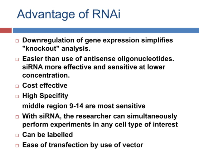 RNA interference (RNAi) | PPSX | Programming Languages | Computing