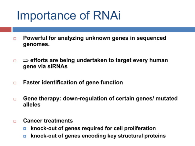 RNA interference (RNAi) | PPSX | Programming Languages | Computing