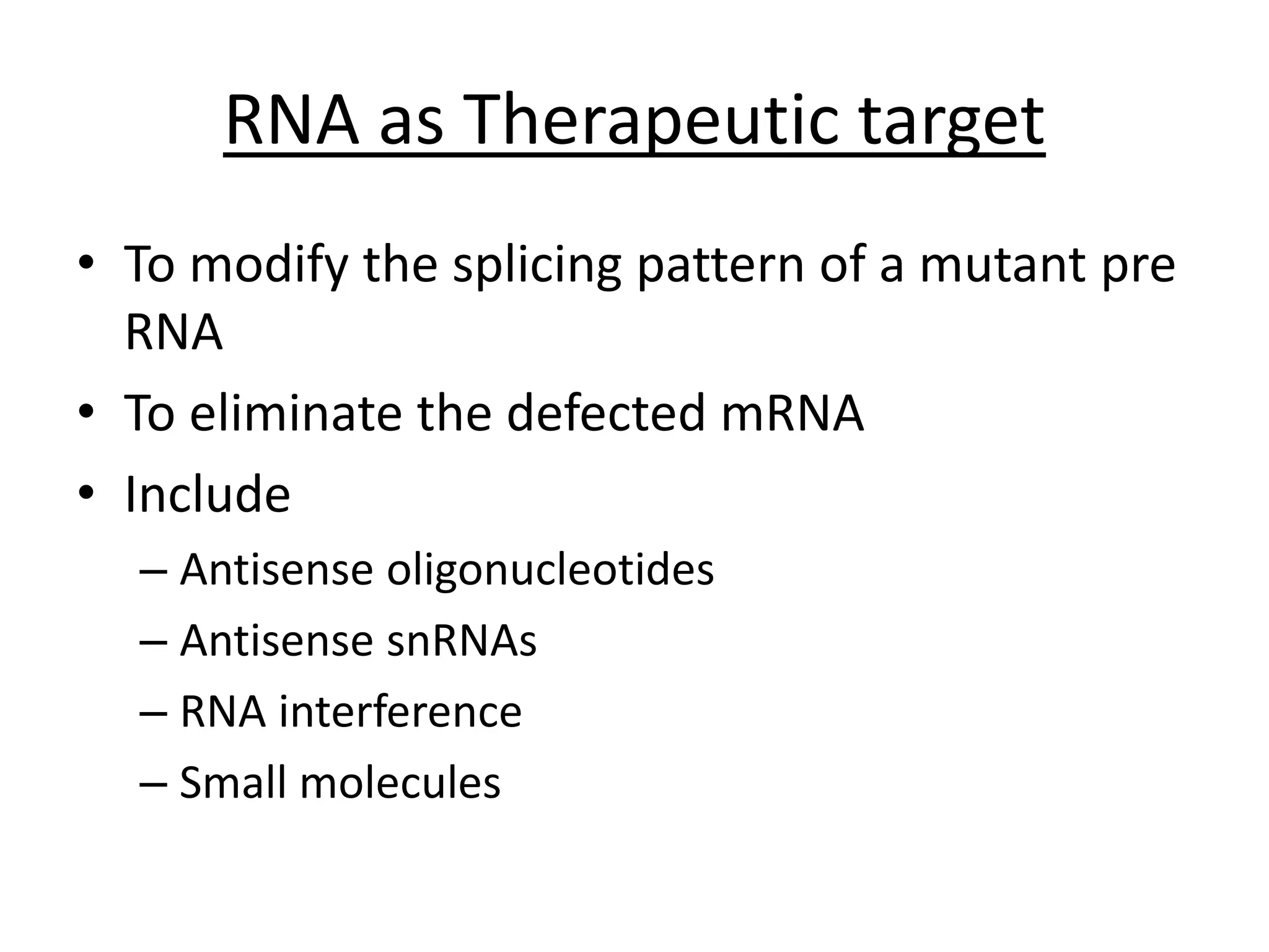 Rna and truncated form in health and diseases | PPT
