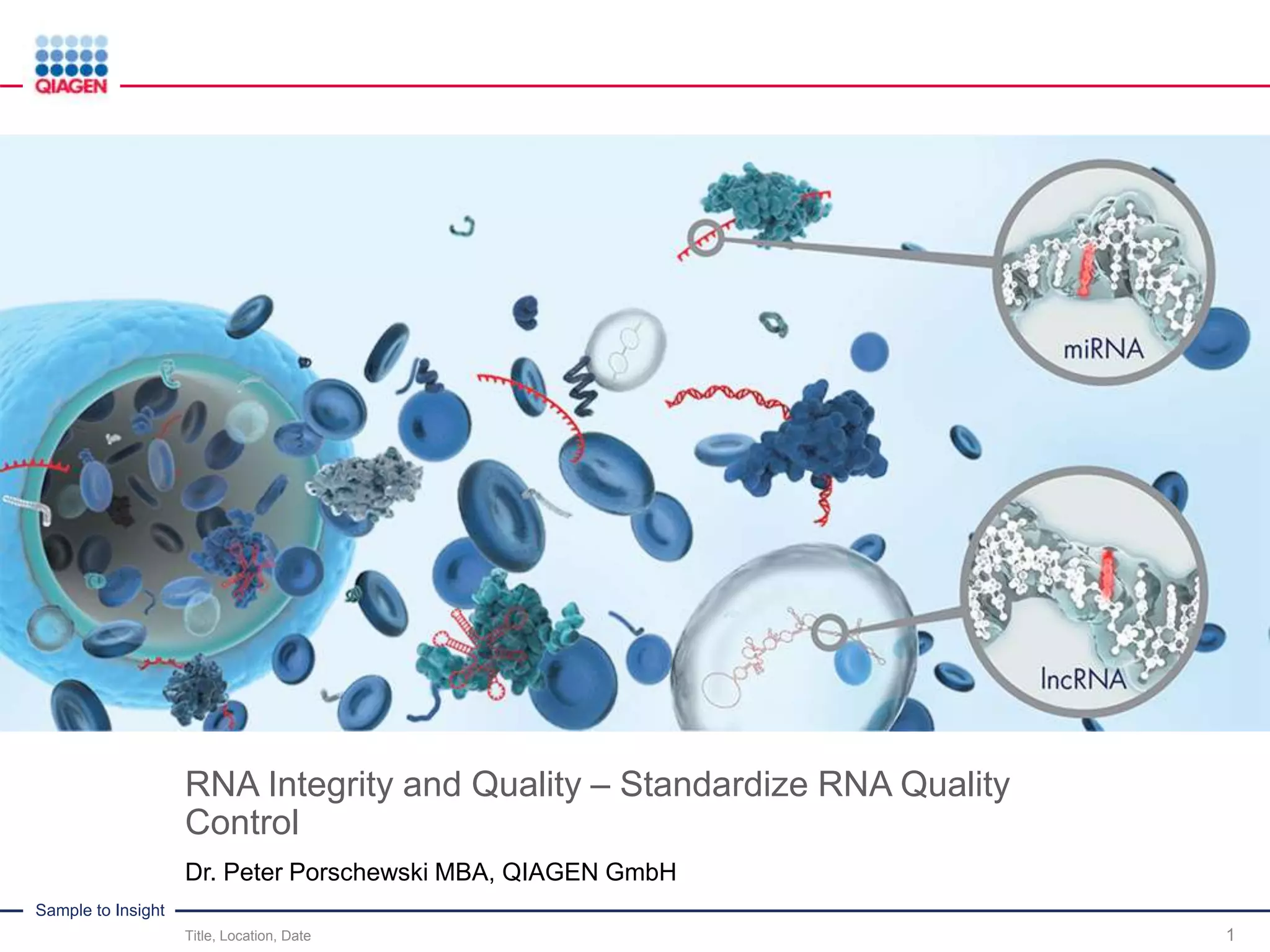RNA Integrity and Quality – Standardize RNA Quality Control | PDF