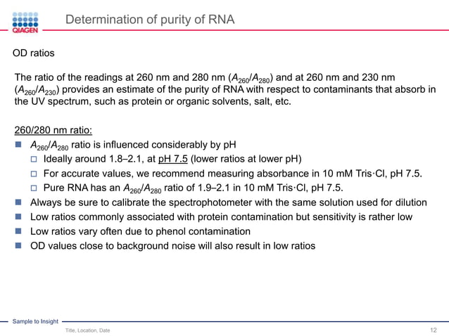 RNA Integrity and Quality – Standardize RNA Quality Control | PDF ...