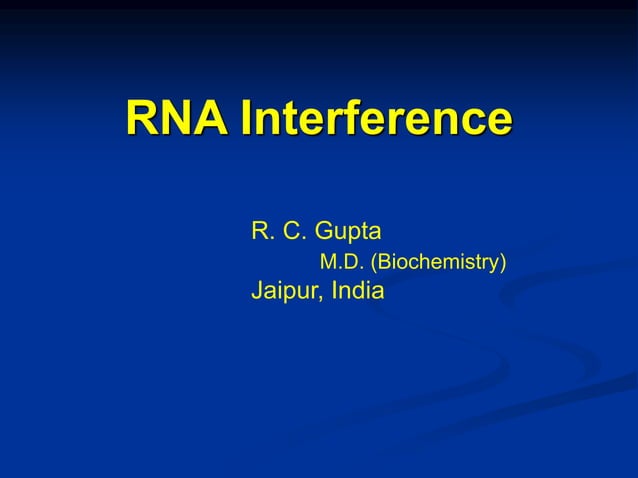 Rna interference | PPT