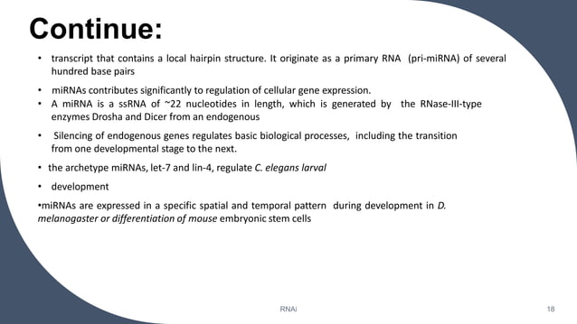 RNA INTERFERENCE: UNRAVELING GENETIC SILENCING | PPTX | Programming Languages | Computing