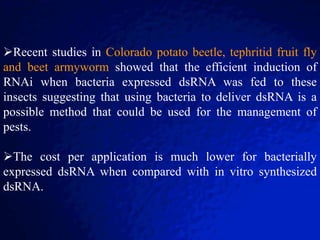 RNA interference in insect pest management (RNAi in ipm) | PPT