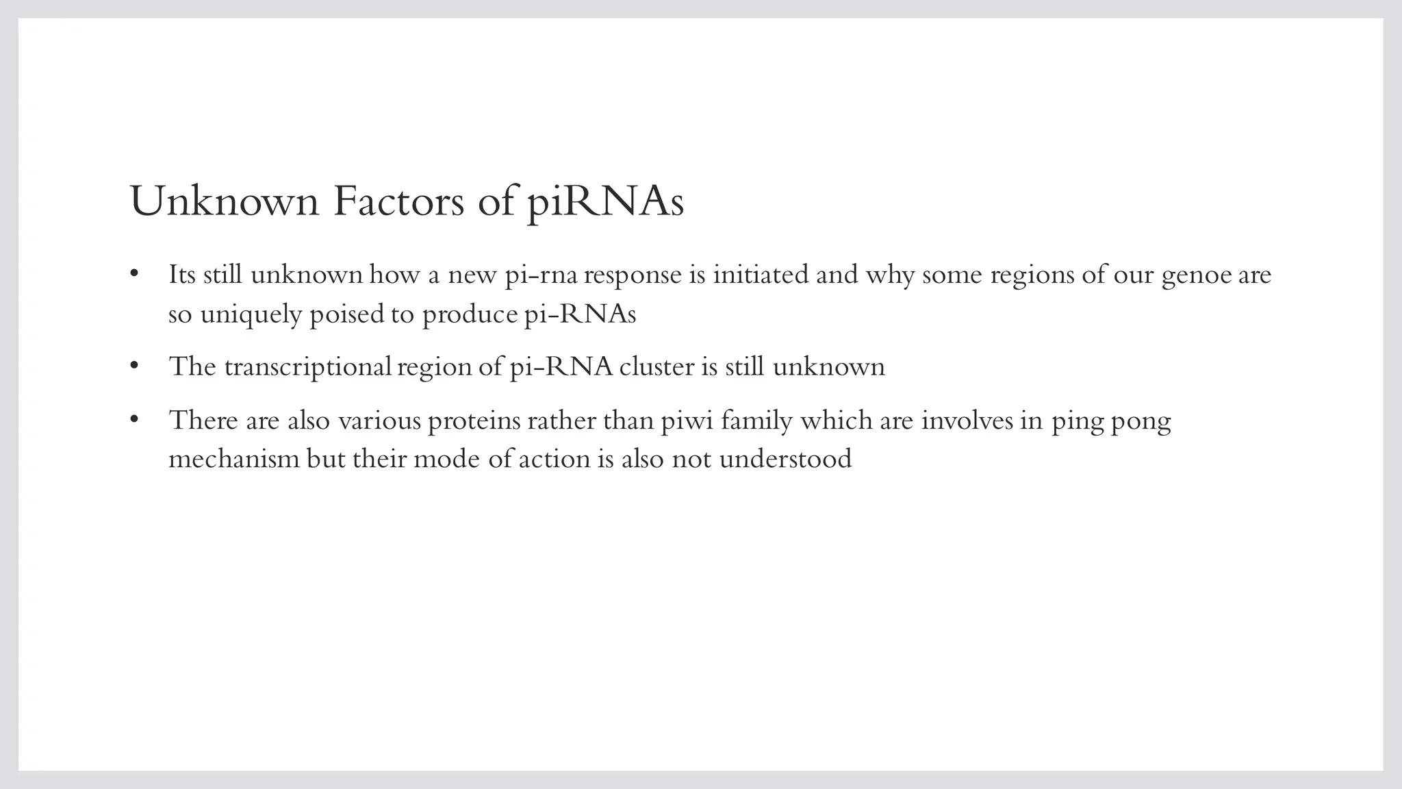 RNA interference_Pi-RNA. IN MOLECULAR BIOLOGY pdf | PPT