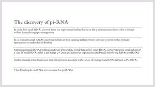 RNA interference_Pi-RNA. IN MOLECULAR BIOLOGY pdf | PPT