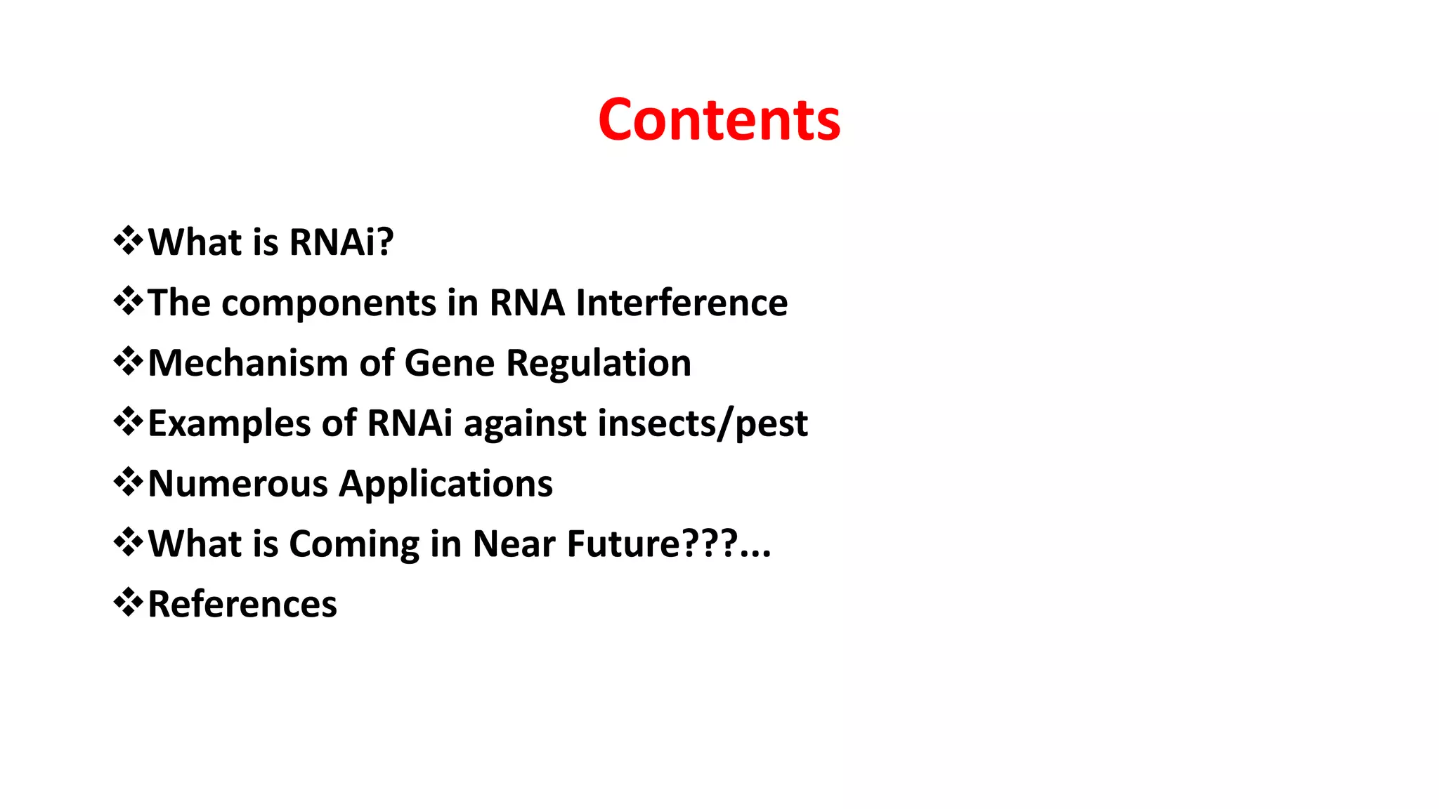 RNA interference (RNAi) in plants | PPTX
