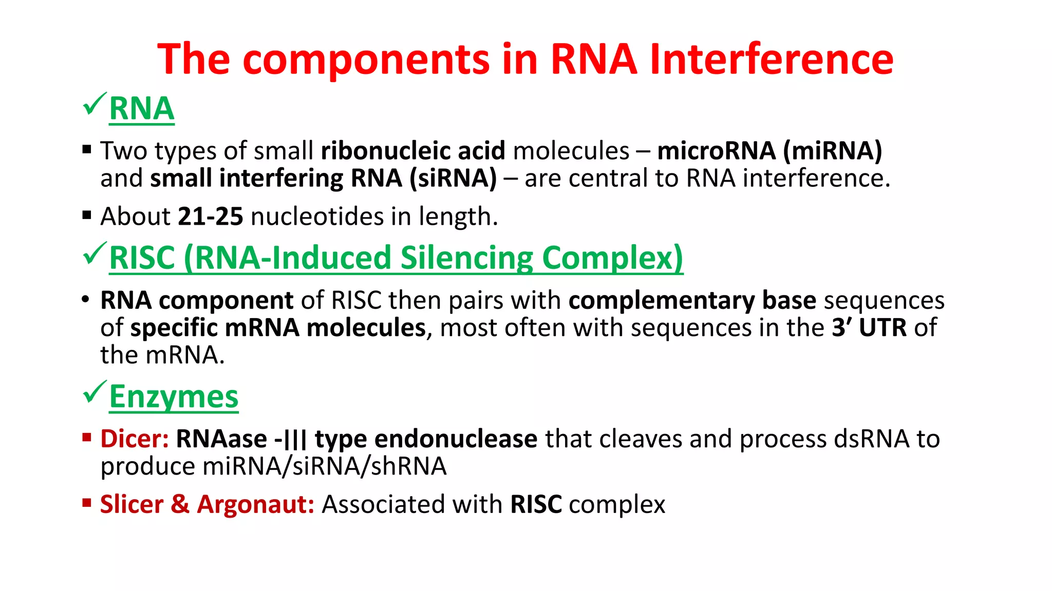 RNA interference (RNAi) in plants | PPTX