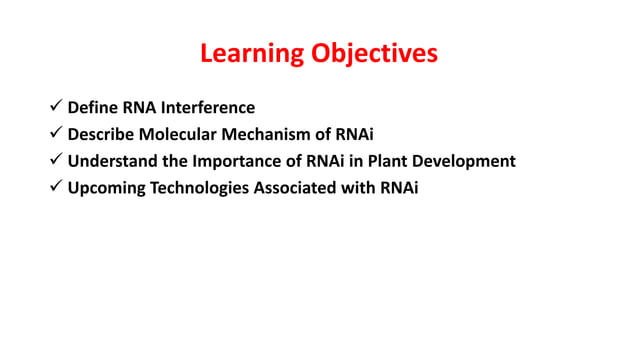 RNA interference (RNAi) in plants | PPTX | Gardening | Home & Garden