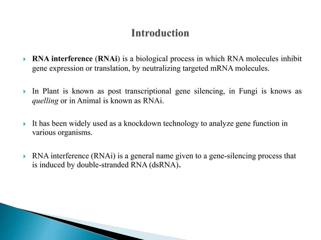 Rna interferences in crop improvement | PPTX