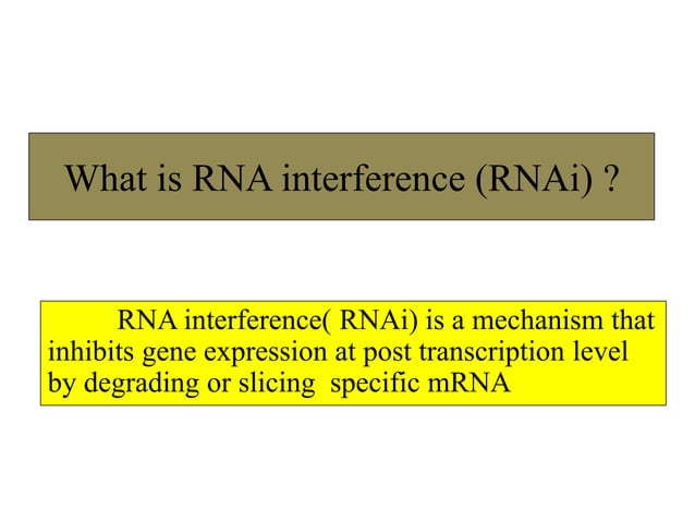 Rna interfernce | PPT
