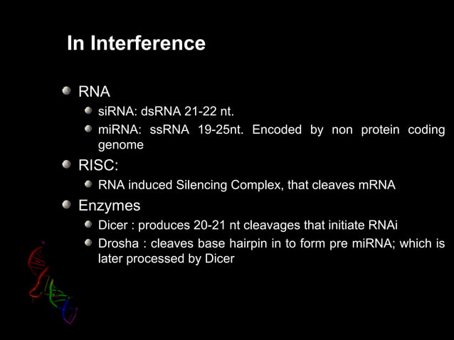 Rna interfernce ppt | PPT | Chemistry | Science