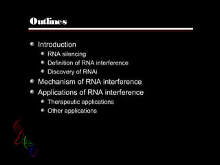 Rna interfernce ppt | PPT