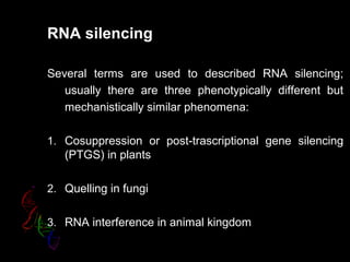 Rna interfernce ppt | PPT