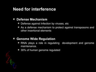 Rna interfernce ppt | PPT