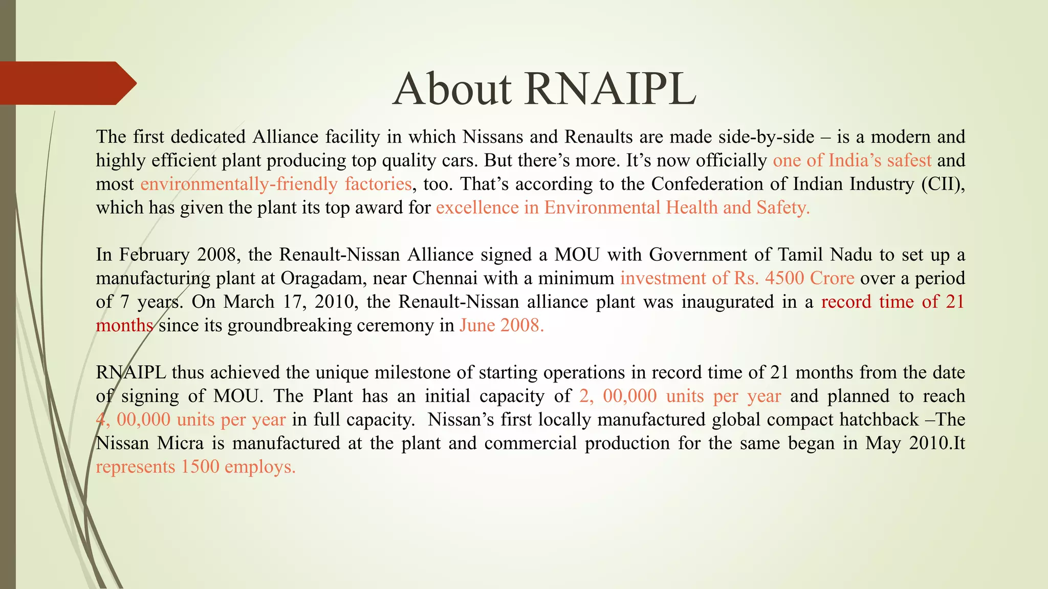 RENAULT NISSAN AUTOMOTIVE INDIA PRIVATE LIMITED | PDF