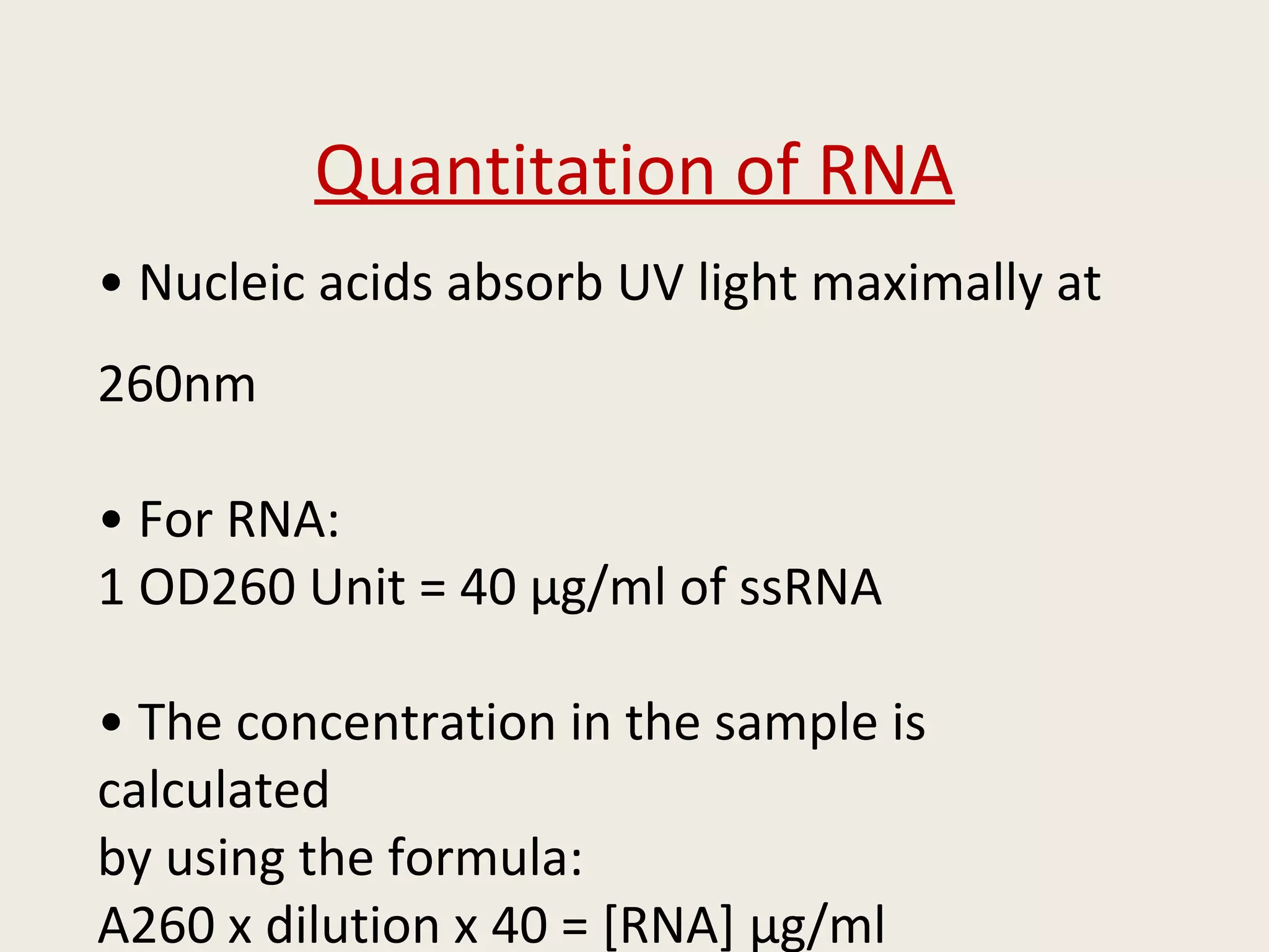Isolation of RNA and its application | PPT
