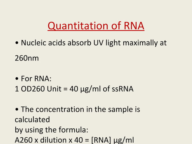 Isolation of RNA and its application | PPT