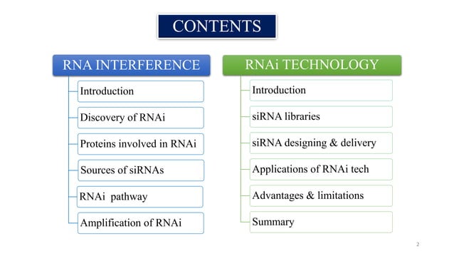 RNA INTERFERENCE TECHNOLOGY | PPTX | Chemistry | Science