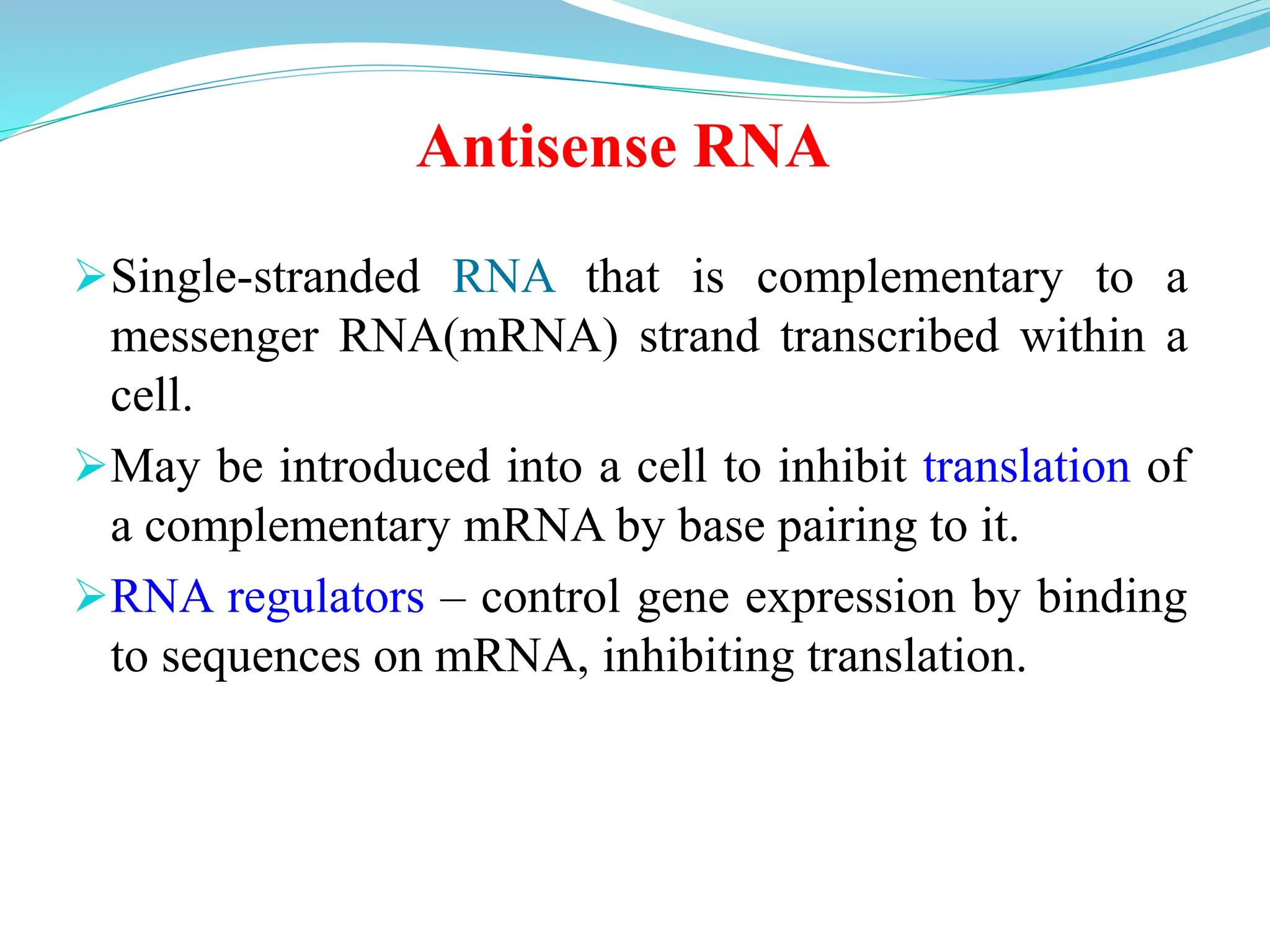 Antisence RNA and RNA Interference Technology | PPT