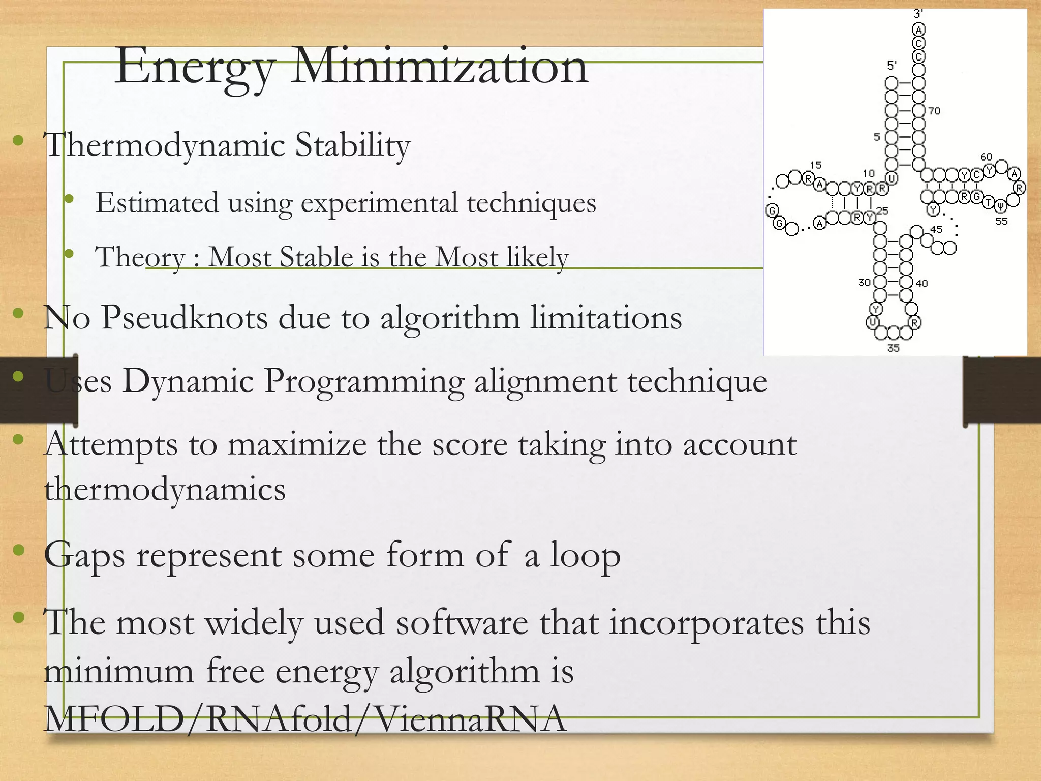 Rna Secondary Structure Prediction Ppt