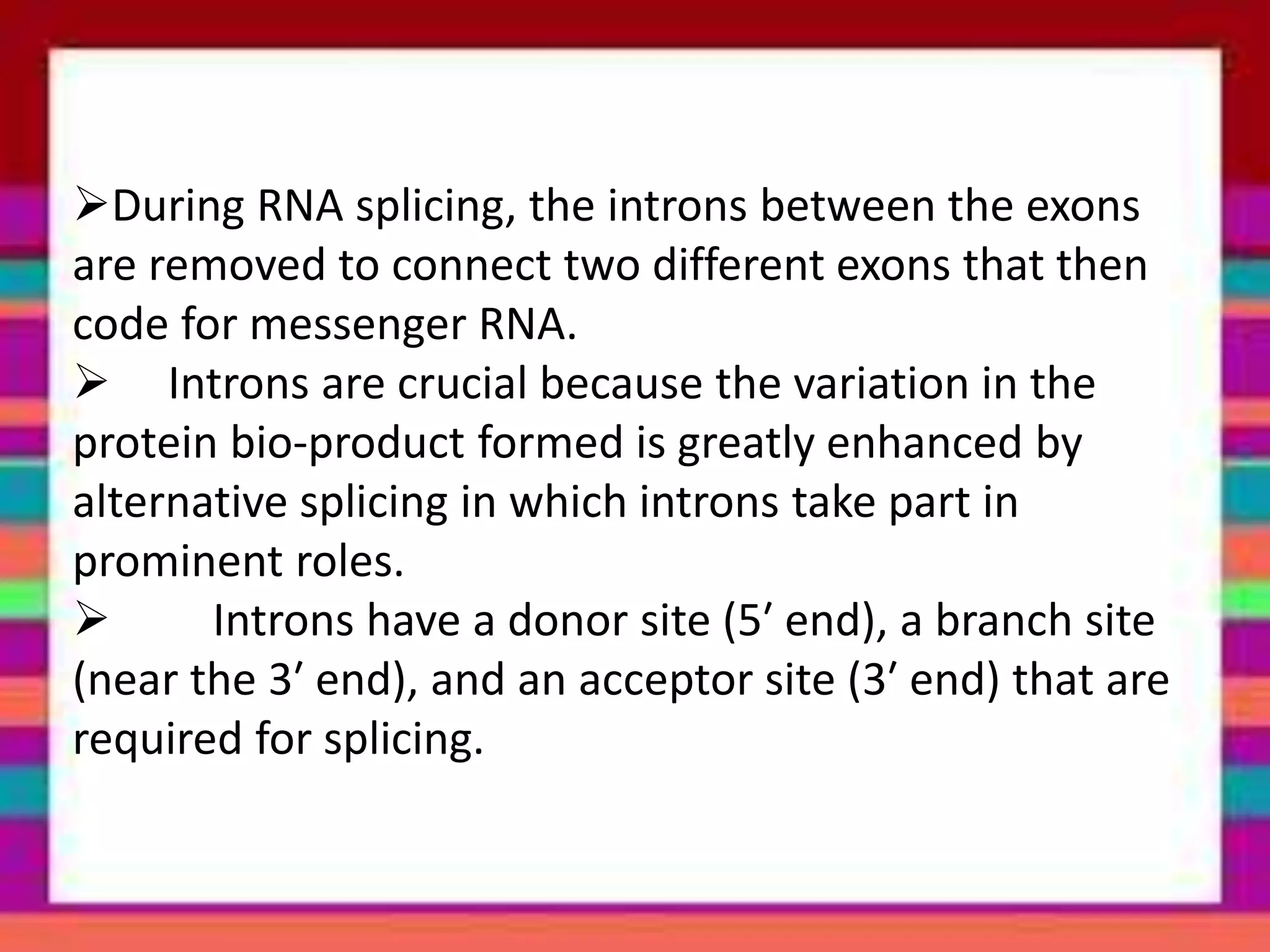 RNA SPLICING | PPTX